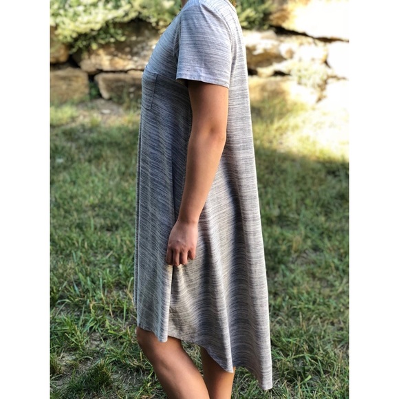 LuLaRoe | Dresses | Lularoe Carly Gray Heathered Hi Lo Dress | Poshmark